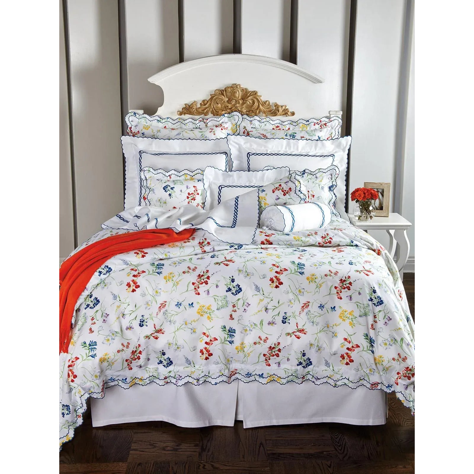 Spring Blossom Duvet Cover Multi-Colored in Full | Chairish