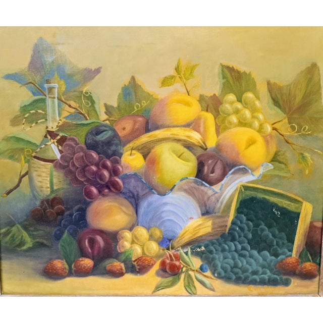 Vintage, Oil on Canvas, Still Life, Signed Carl Block, 1953, Framed ...