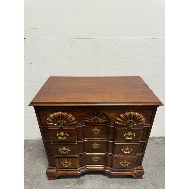 Drexel Chippendale Cherry Block Front Goddard Chest | Chairish