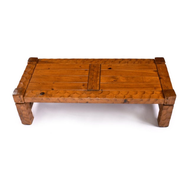 Null Rustic Solid Knotty Pine Log Cabin Style Coffee Table and Side ...