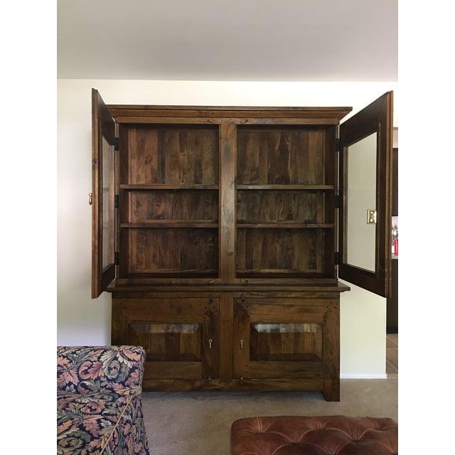 Crate & Barrel Honey Basque Buffet and Hutch | Chairish