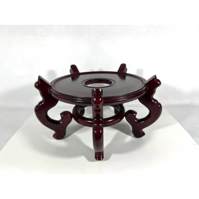 Vintage Chinese Dark Red Rosewood Display Stand or Pedestal 8.25 ...