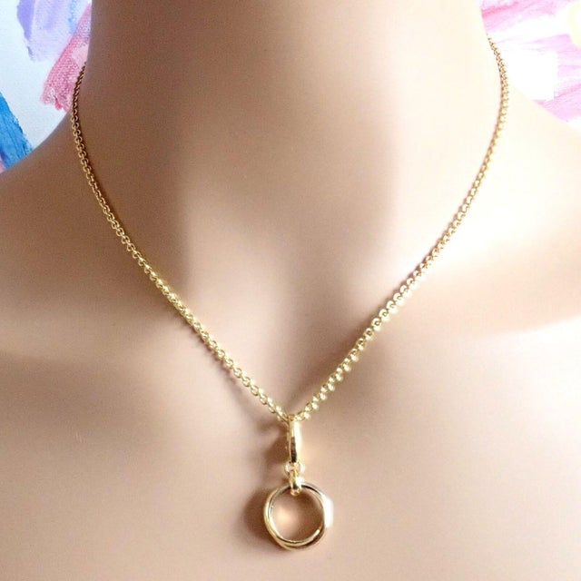 Cartier 18k Tricolor Gold Trinity Pendant Chain Necklace | Chairish