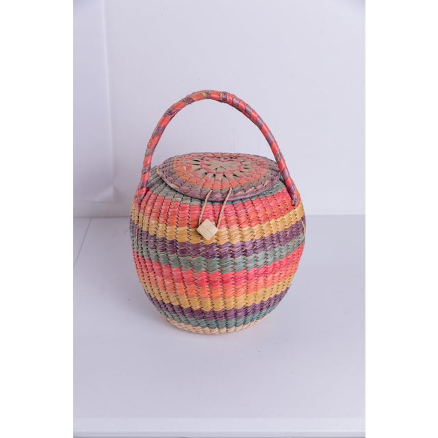 Multi-Colored Wicker Basket Home & Living Home Décor Baskets & Bowls ...