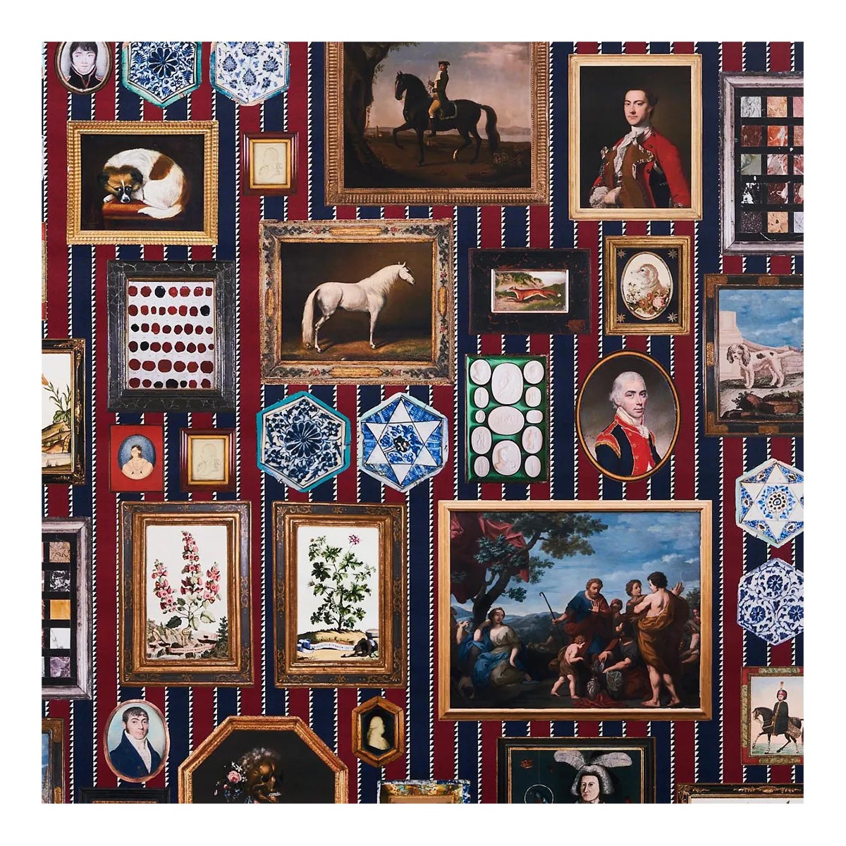 Schumacher x Johnson Hartig Le Grand Tour Wallpaper in Stripe | Chairish