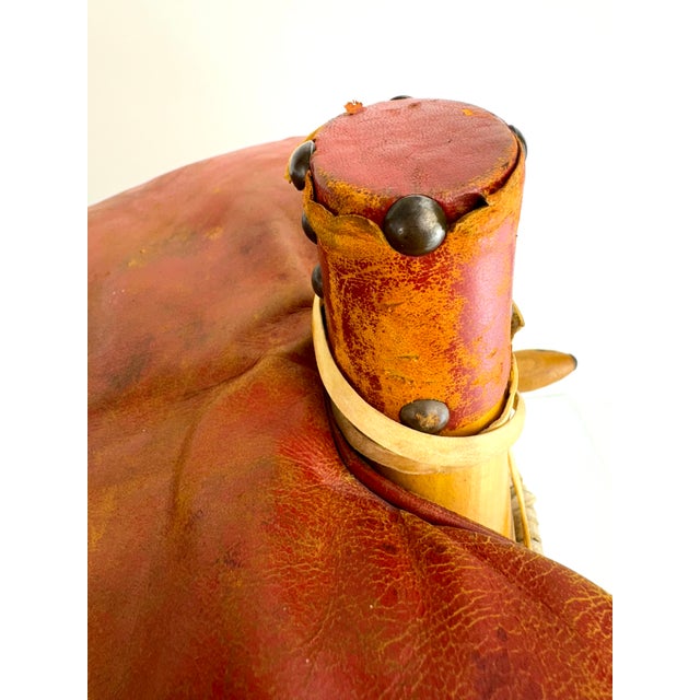 Vintage Mid Century Rimini Egyptian Camel Saddle Foot Stool | Chairish