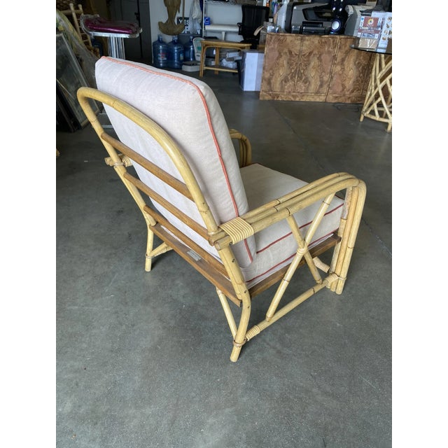 "1949er" Rattan 3-Strand X-Arm Lounge Chair by Ficks Reed - Set of 4 ...