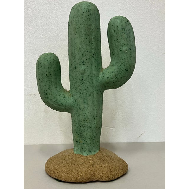 Vintage Ceramic Cactus Sculpture | Chairish