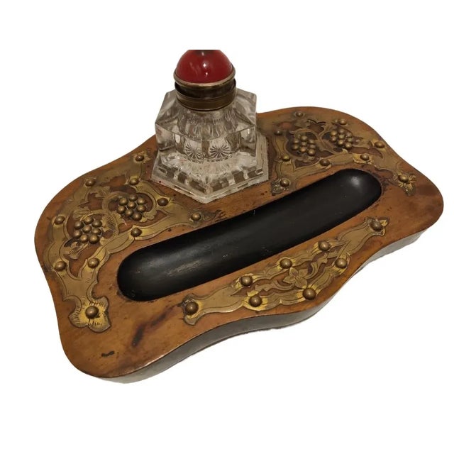 Antique English Victorian Inkstand Circa 1910 | Chairish