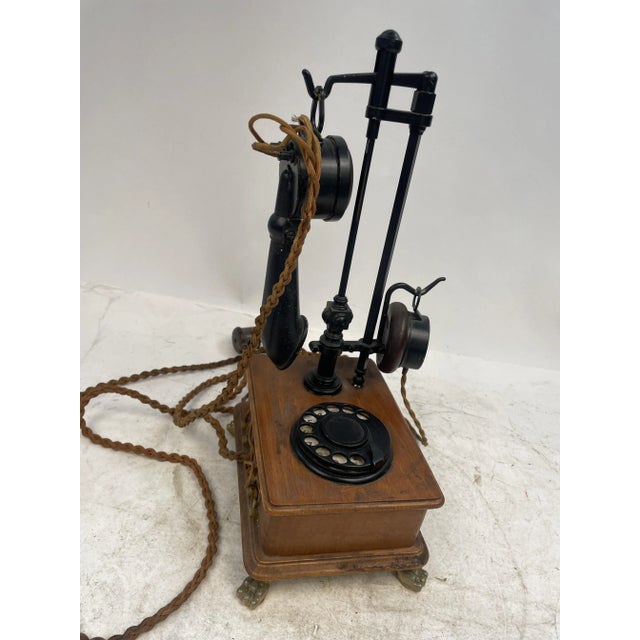 Vintage Rotary Telephone in Wood, 1950s | Chairish