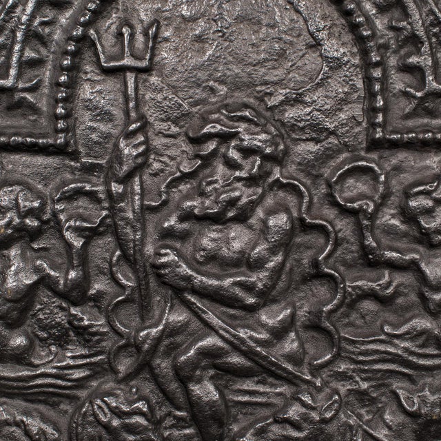 1800 Large Antique Decorative Fire Back | Chairish