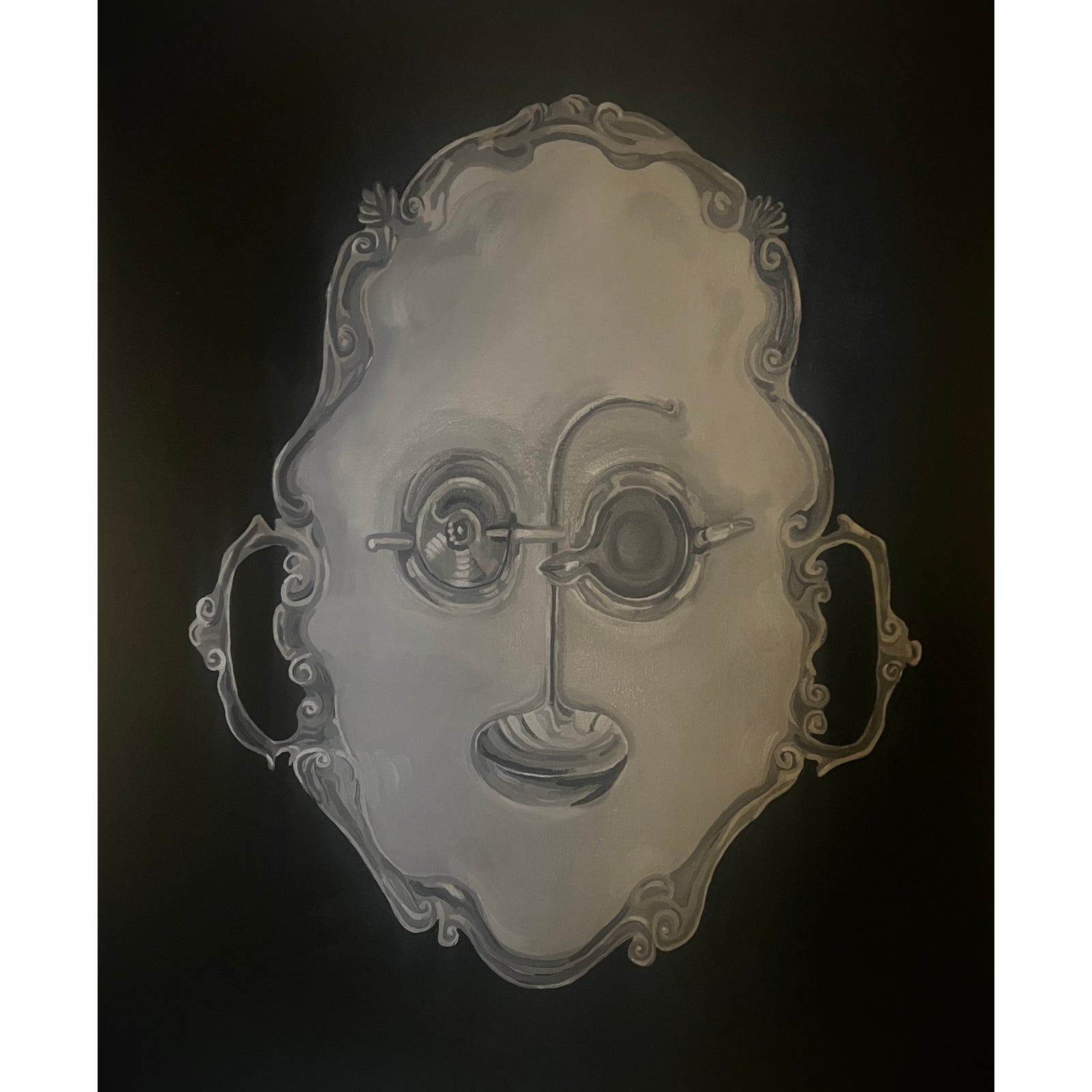 Still Life Silver Tray Oil Painting by Jack Rosenberg | Chairish