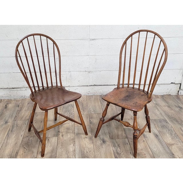 Antique Farmhouse Windsor Hoop Back Bow Back Spindle Back Dining Chairs ...