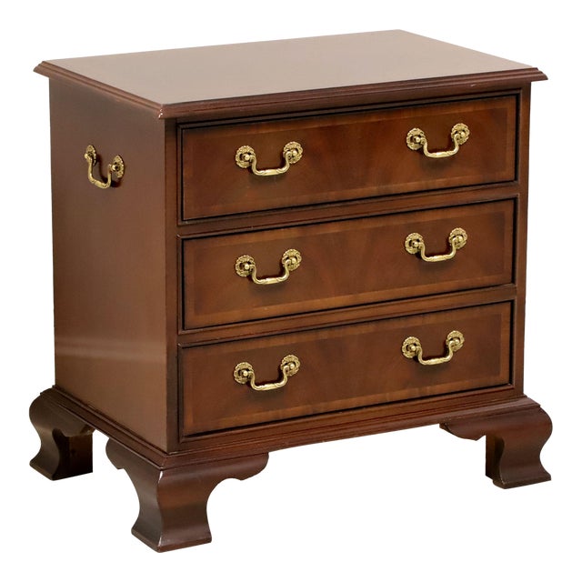 Bernhardt Centennial Inlaid Banded Mahogany Chippendale Chairside Chest ...