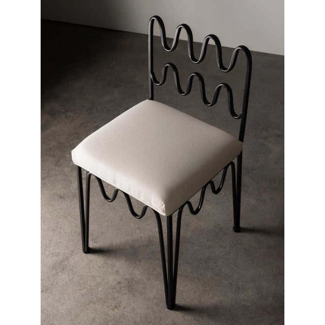 Wave Modern Chair, Black | Chairish