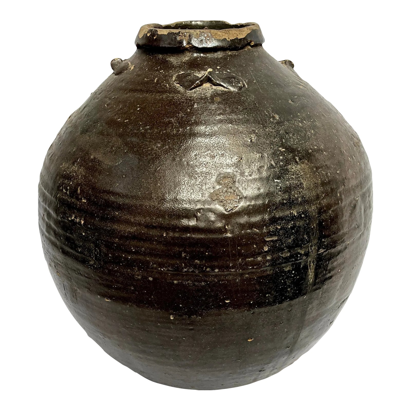 Antique Art Pottery Handcrafted Vase | Chairish