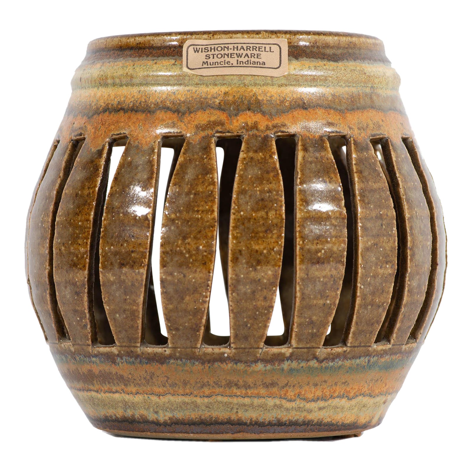 Jerry Harrell James Wishon Signed Stoneware Vessel | Chairish