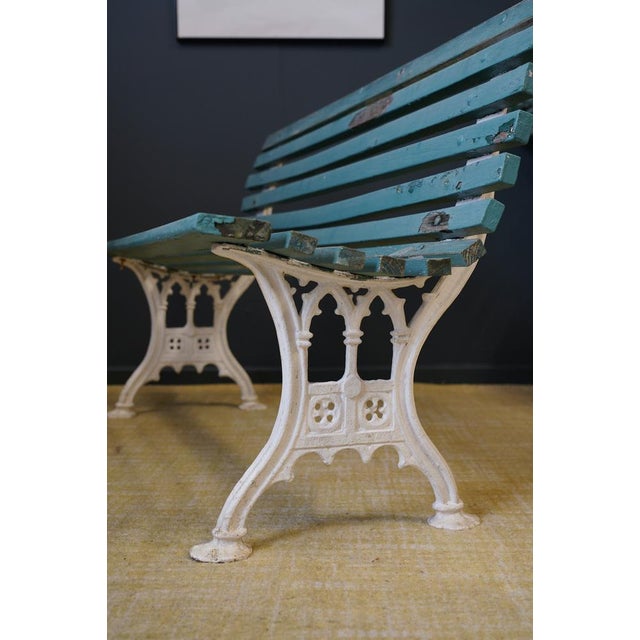 Victorian 2-Seater Garden Bench in Cast Iron and Wood | Chairish