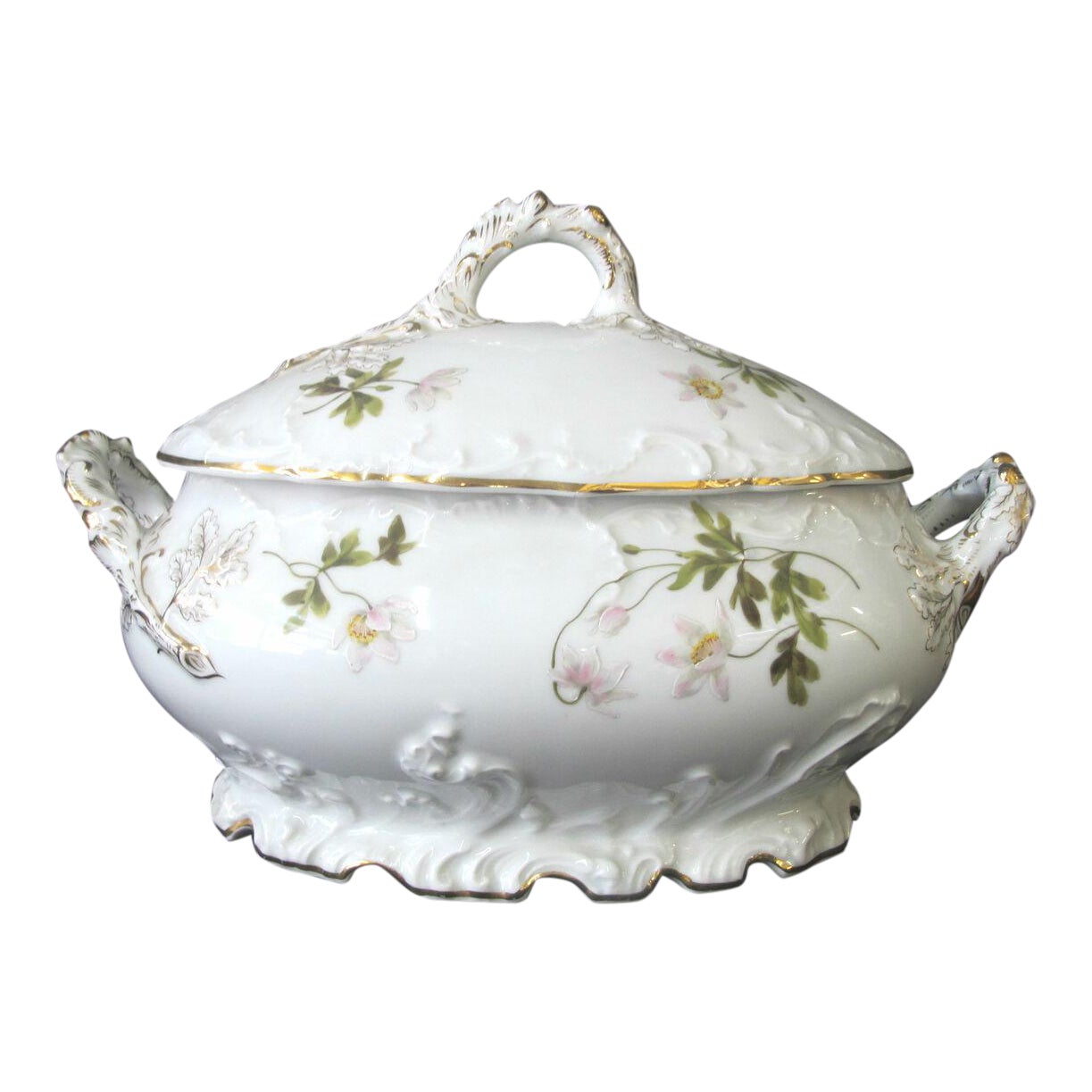 Rosenthal Louis XIV Large Hand Painted Floral Gold Gilt Soup Tureen W ...