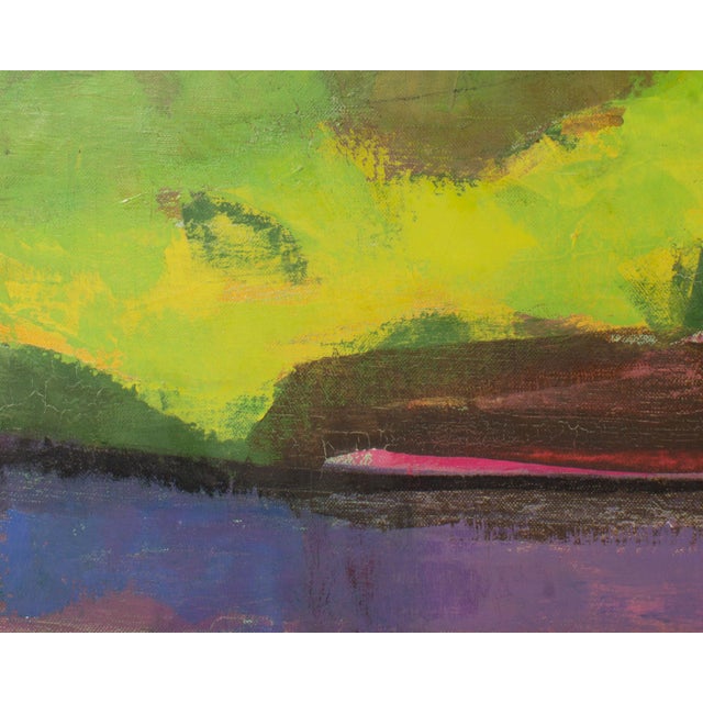 Signed “Western Landscape” Abstract Oil on Canvas by Martin Friedman ...