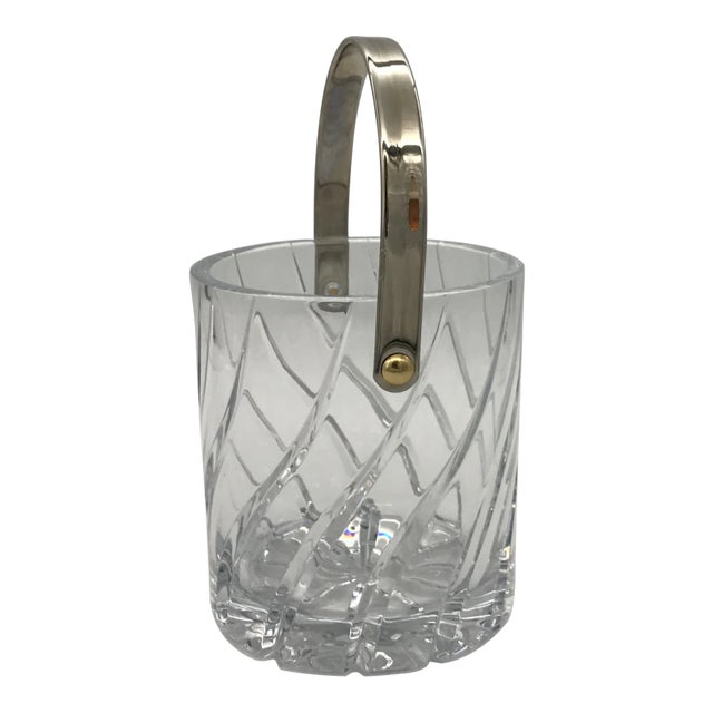 Vintage Mid-Century Olympus Cut Crystal Ice Bucket | Chairish