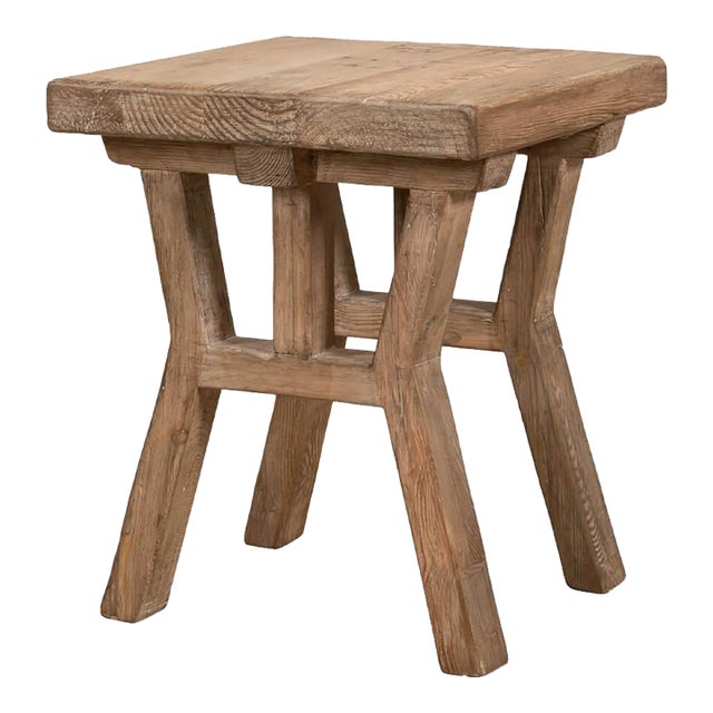 Pine Side Table Reclaimed Wood | Chairish