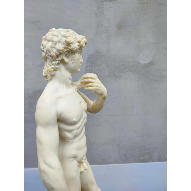Vintage Alabaster David Garden Statue, 1970s | Chairish