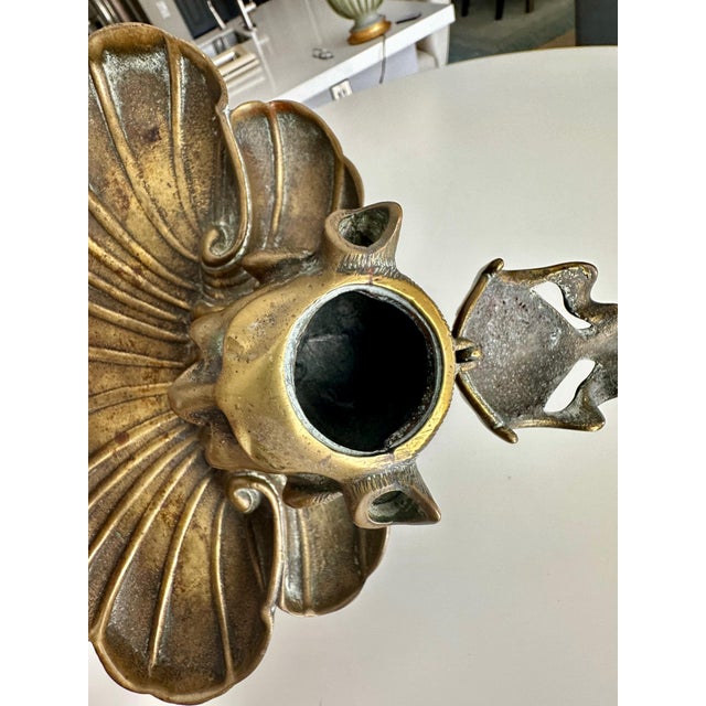 English Late 19th Century Bronze Gargoyle Shell Inkwell | Chairish