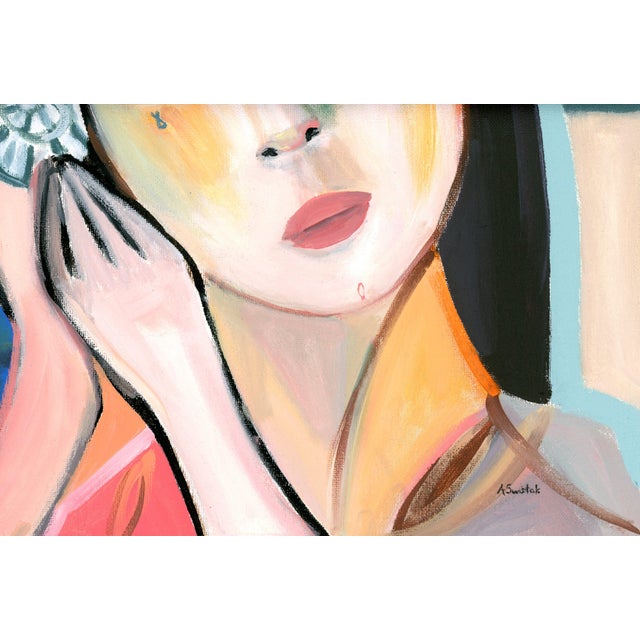 Cubist Abstract Portrait Oil Painting by Alexandra Swistak, Framed ...