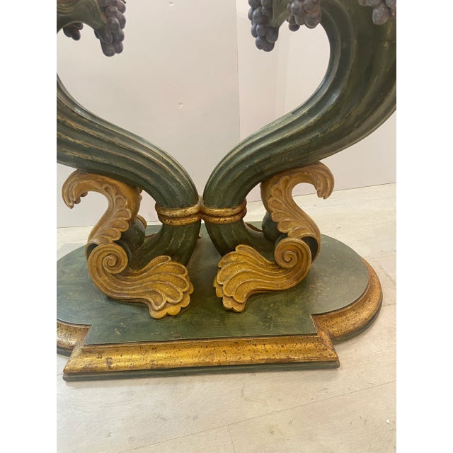 Italian Craved Wood Cornucopia Console Table | Chairish