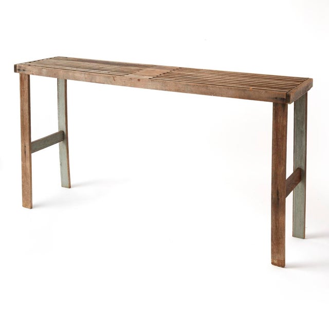 Mid 20th Century Vintage Slatted Console Table | Chairish