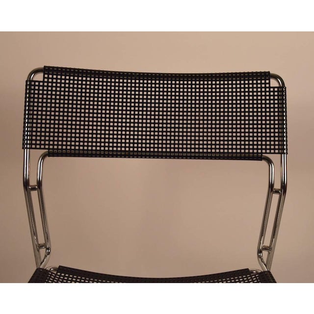 Black and Chrome Metal Mesh Chair | Chairish