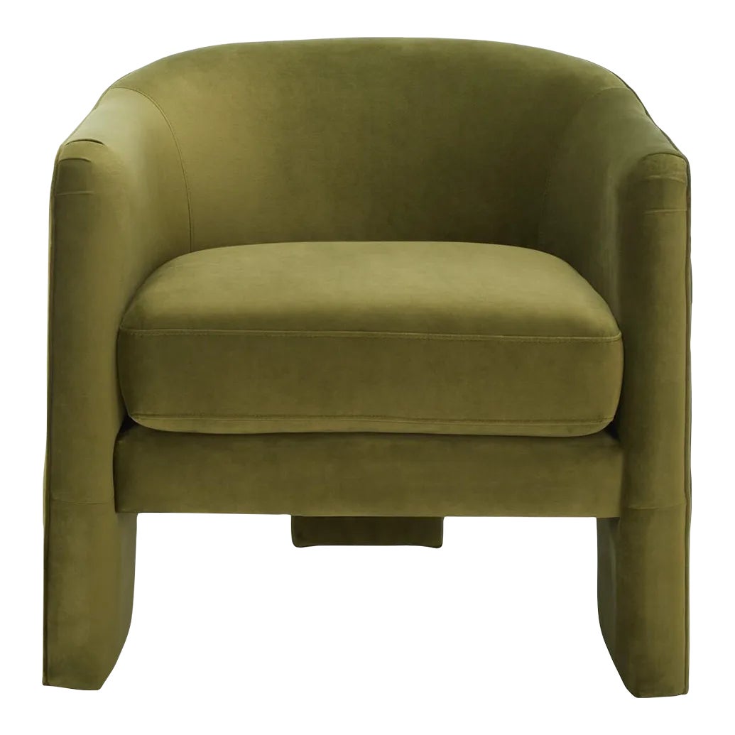Londyn Upholstered Accent Chair - Olive Green | Chairish
