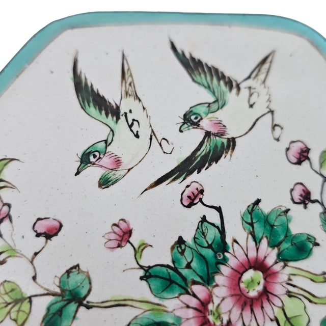 Chinese Canton Trinket Box Hexagon | Chairish