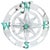 Three Dimensional Wall Hanging Compass With Rotating Star | Chairish