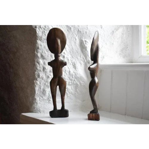 Large Akuaba Fertility Dolls from the Ashanti People of Ghana, Set of 2 ...