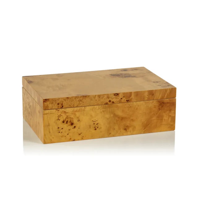 Large Burl Wood Box | Chairish