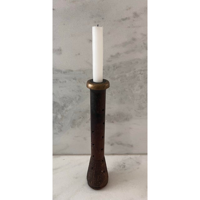 Vintage Industrial Wood Thread Spool Spindle | Chairish