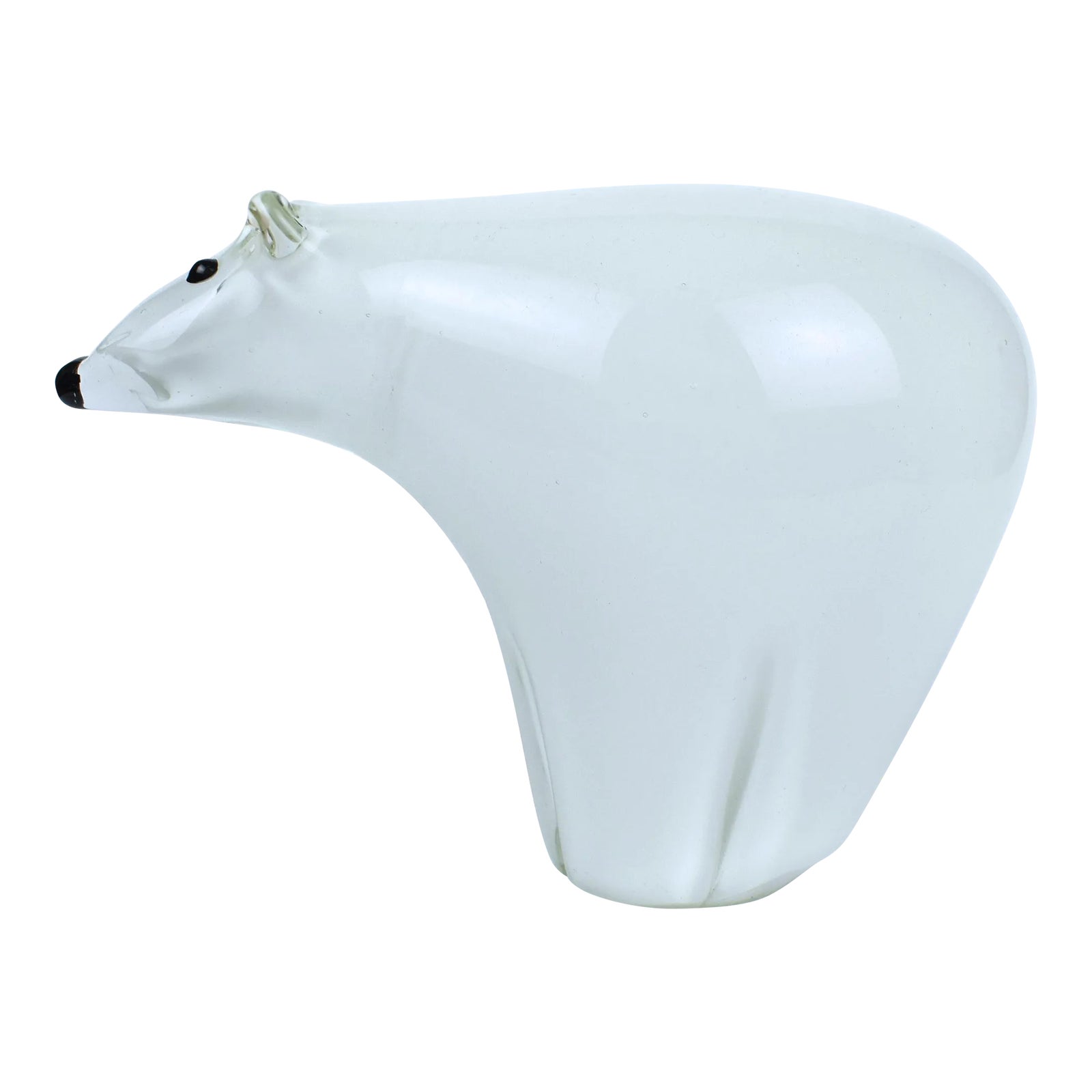 Mid 20th Century Hand Blown Glass Murano Style Polar Bear Glass Art ...
