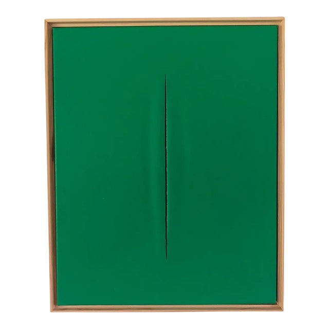 Green Slice Modern Painting by Renowned Artist Tony Curry | Chairish