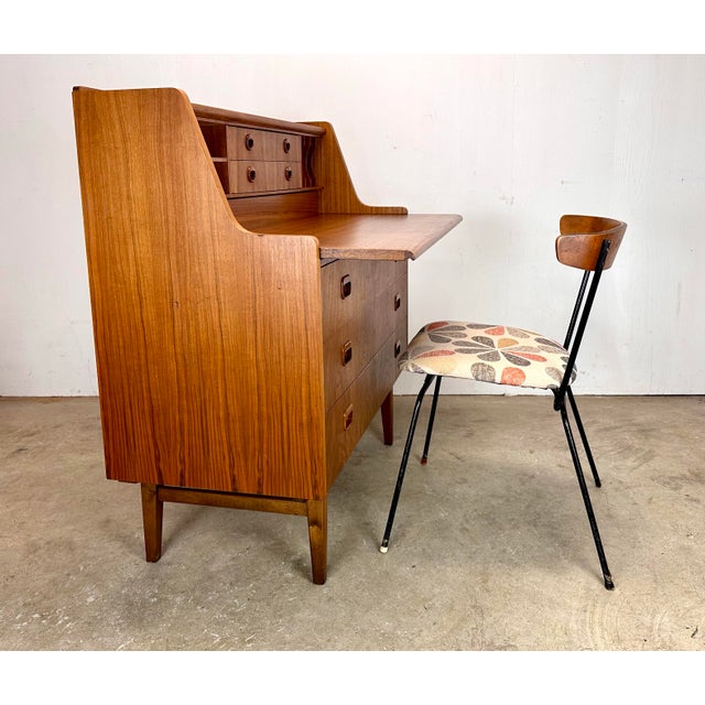 1960’s Mid Century Modern Teak Secretary / Desk by Musterring | Chairish