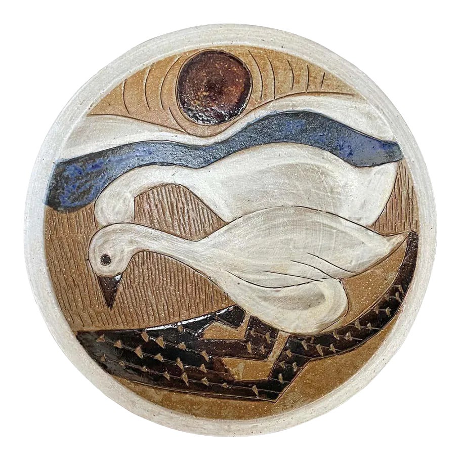 Studio Pottery Duck Bowl | Chairish