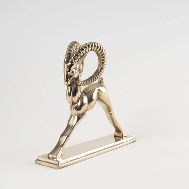 Vintage Brass Ram Figure | Chairish