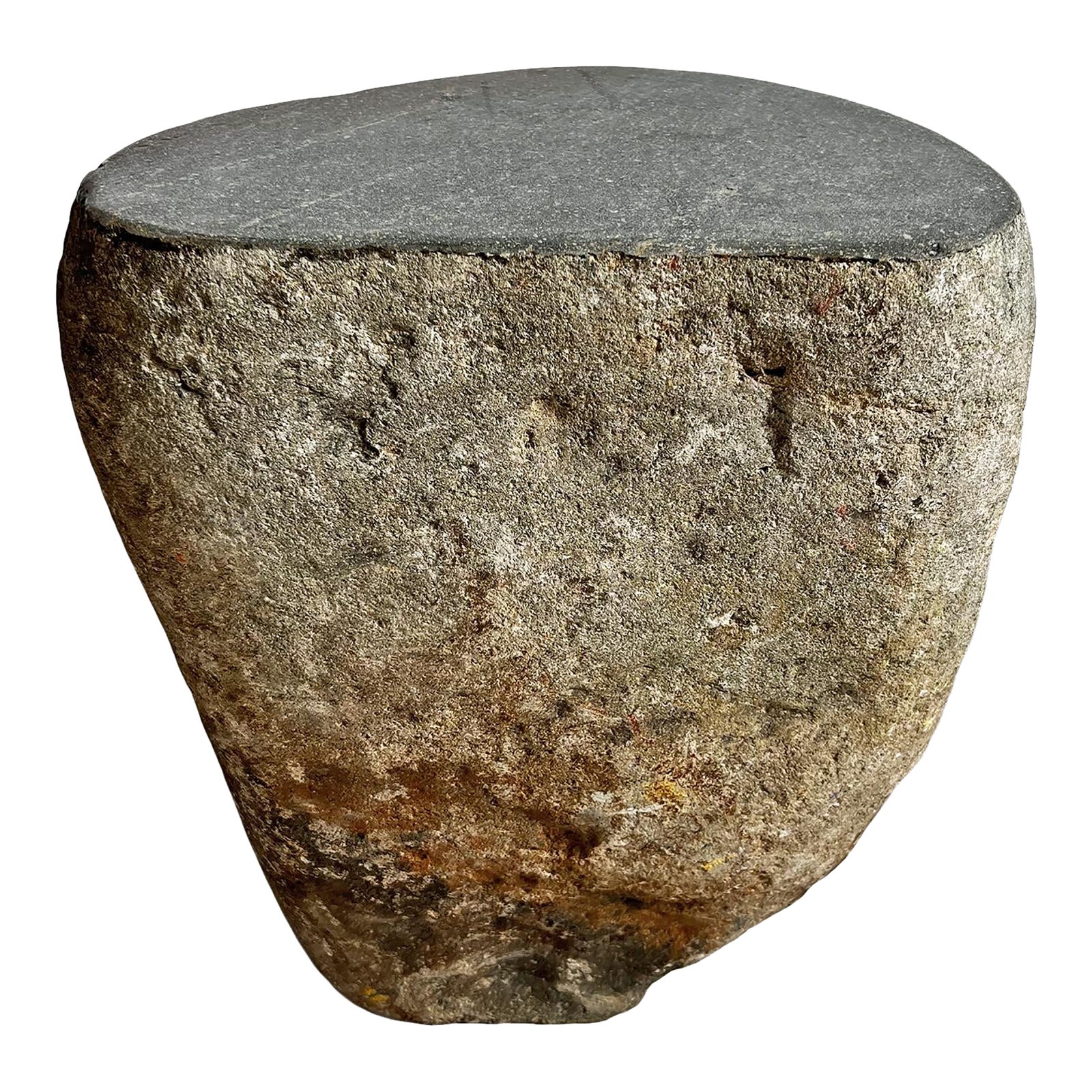 Stone Boulder Stool / Side Table | Chairish