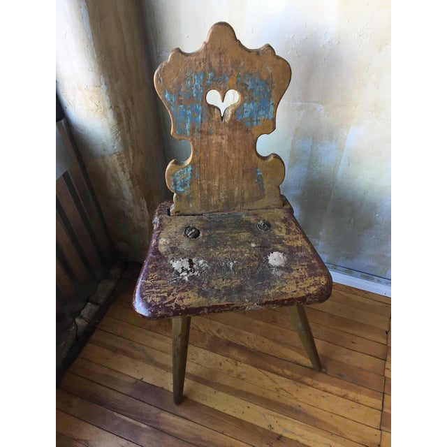 Small Painted Tyrolean Chair | Chairish