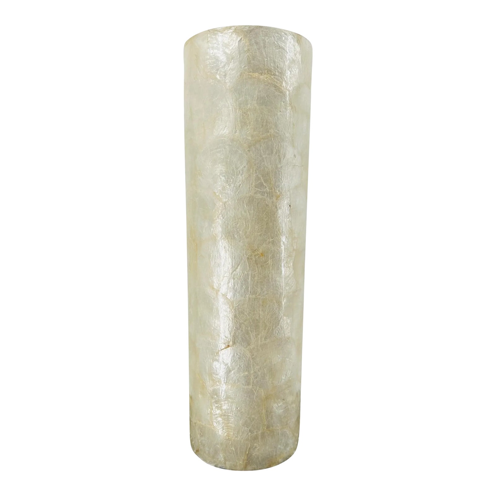 Rare 1990s Murval Paris Capiz Shell Vase - 17.75" Tall French Designer ...