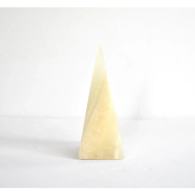 Mid 20th Century Small Alabaster Pyramid | Chairish