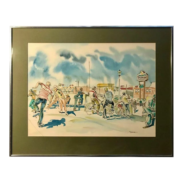 Original 1979 Watercolor by Californian Artist Don Spencer | Chairish