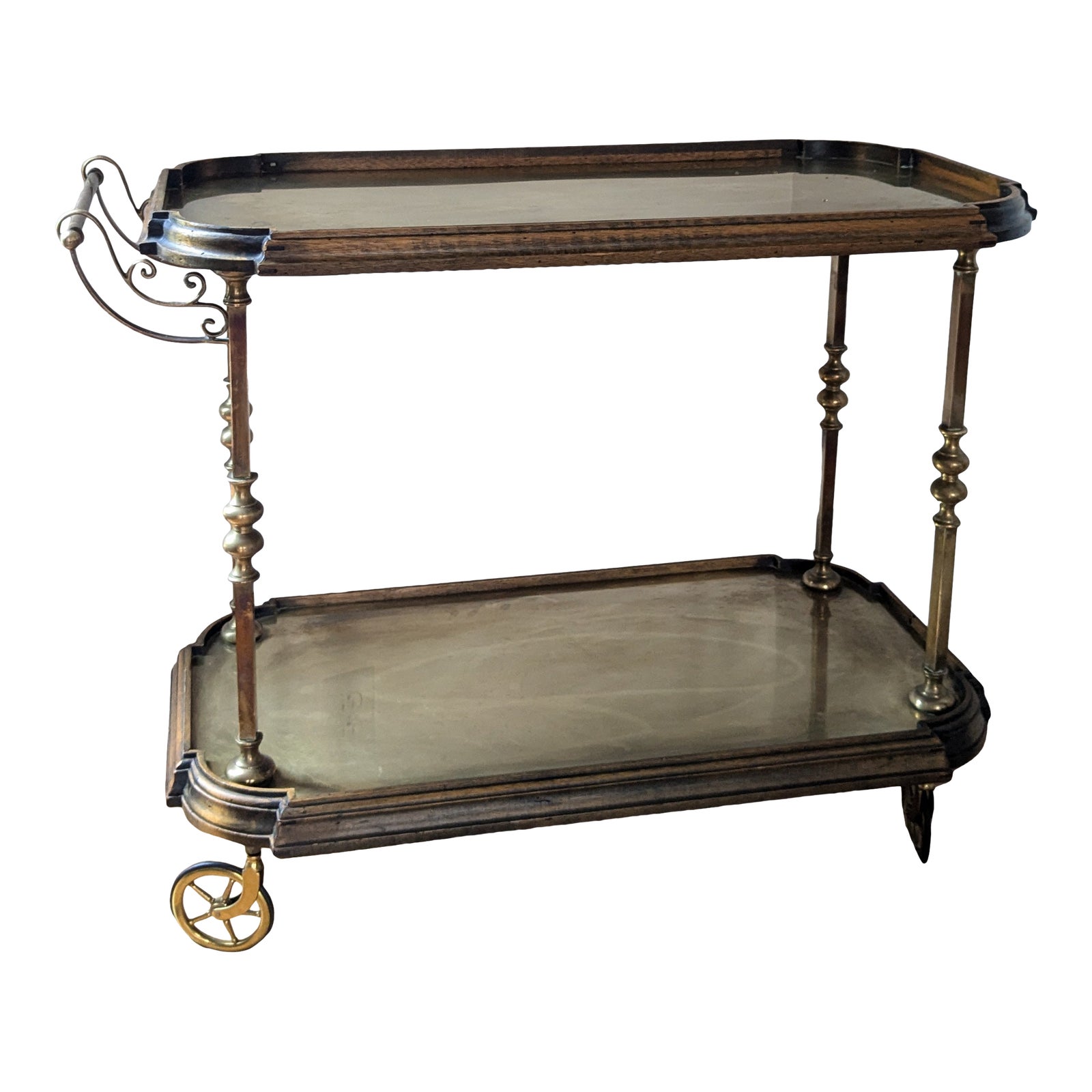 Brass Cocktail Trolley | Chairish