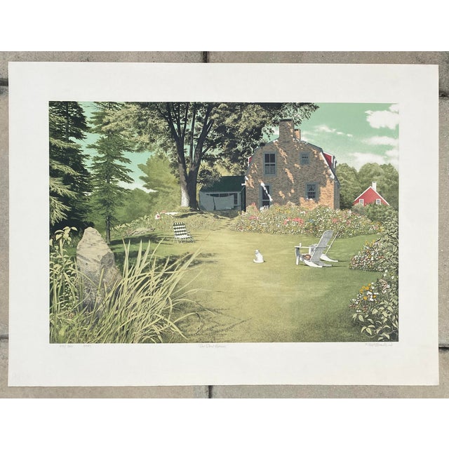 1978 Mel Hunter Doll House Landscape Lithograph | Chairish